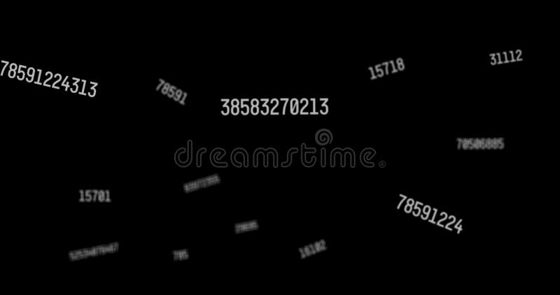 Illustration of White Multiple Numbers Over Black Background, Copy ...