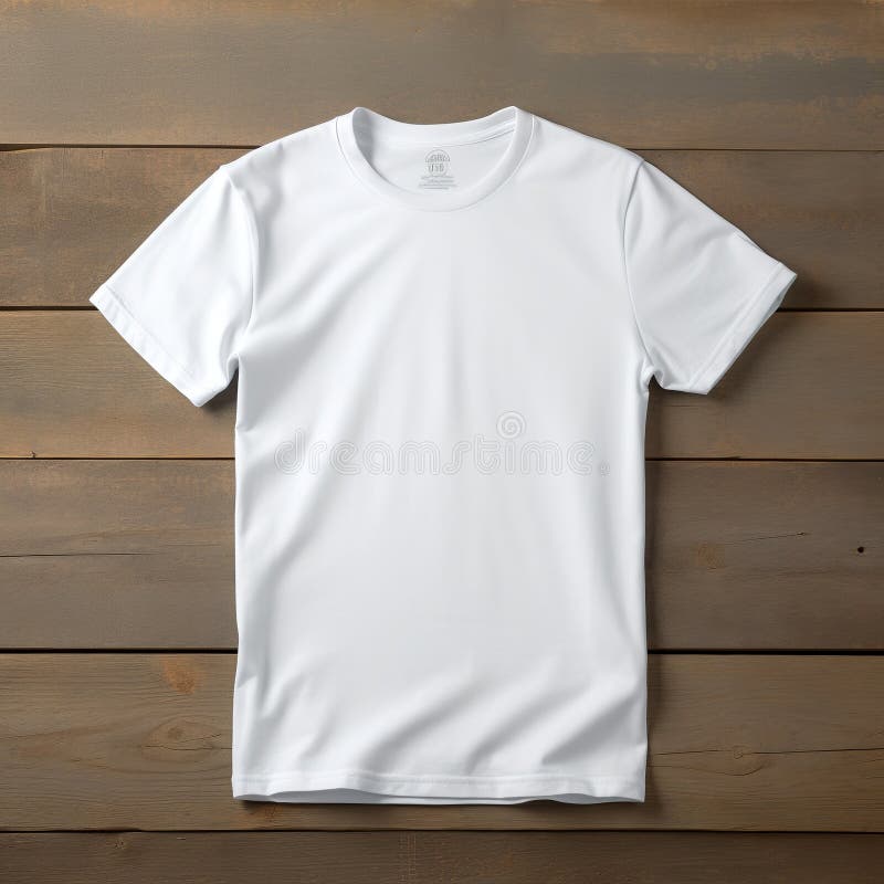 Illustration of White Plain Tee Mockup, Generative Ai Stock ...