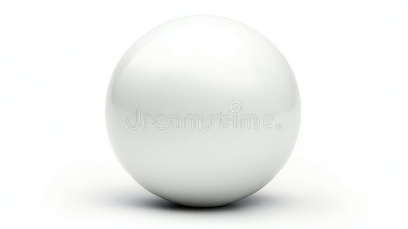 A White Sphere Isolated on a White Background Stock Illustration ...