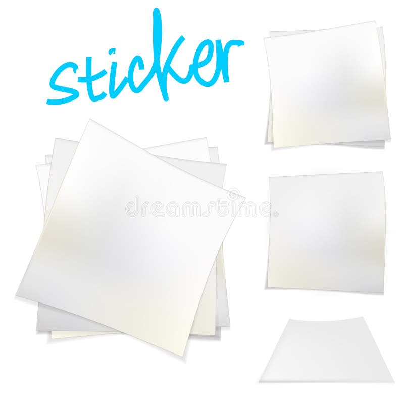 Illustration of White Stickers Stock Vector - Illustration of empty ...