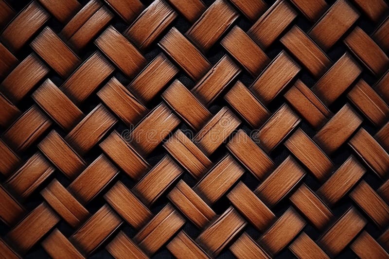 An Illustration of Wicker Pattern or Texture, Wood Background Stock ...
