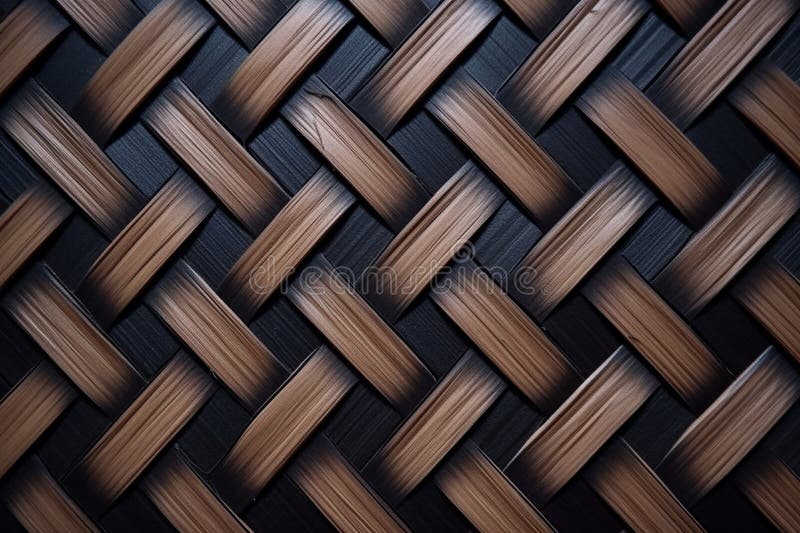An Illustration of Wicker Pattern or Texture, Wood Background Stock ...