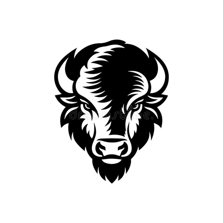 Illustration of Wild Bison. Design Element for Logo, Label, Sign Stock ...