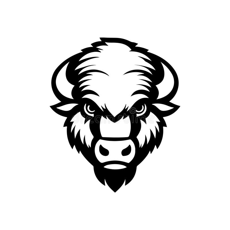 Illustration of Wild Bison. Design Element for Logo, Label, Sign Stock ...