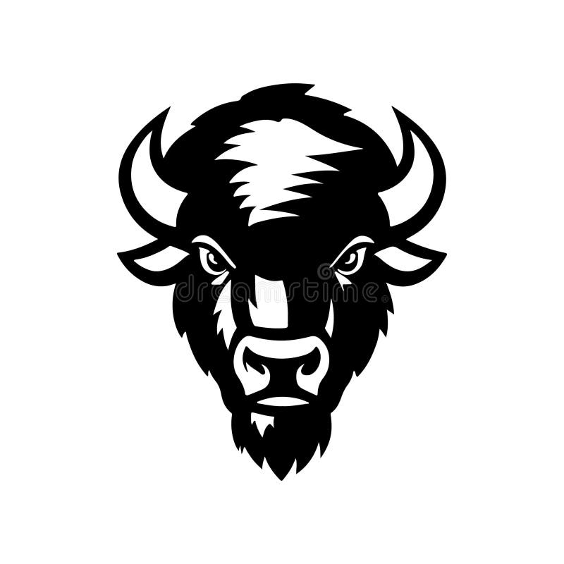 Illustration of Wild Bison. Design Element for Logo, Label, Sign Stock ...