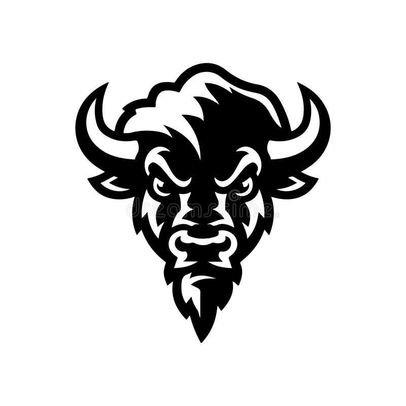 Illustration of Wild Bison. Design Element for Logo, Label, Sign Stock ...