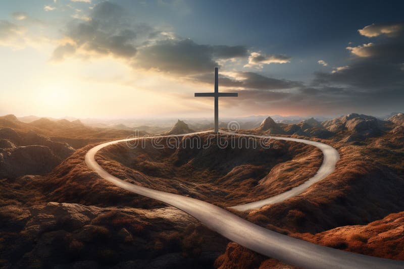 Illustration of a Winding Path Leading To a Stock Illustration ...