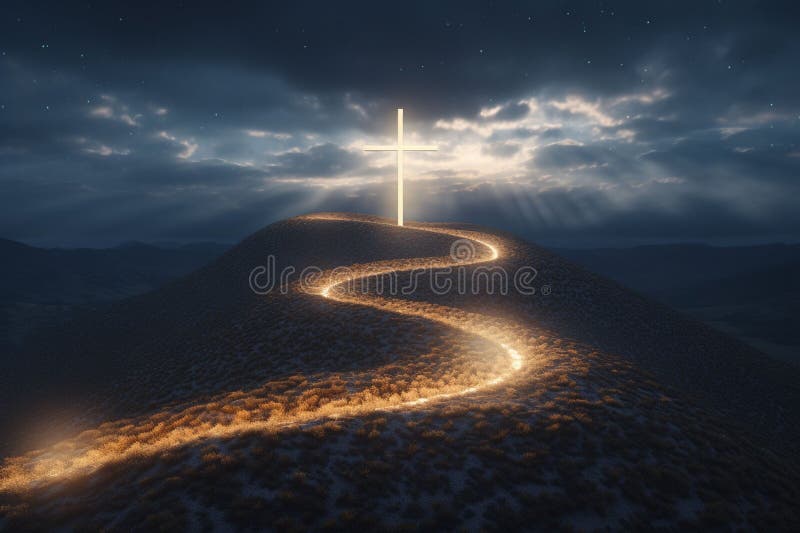 Illustration of a Winding Path Leading To a Stock Illustration ...