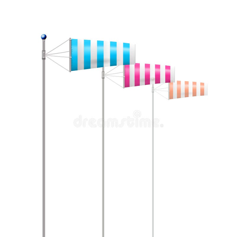 Illustration of Windsocks by Wind Stock Vector - Illustration of pole ...