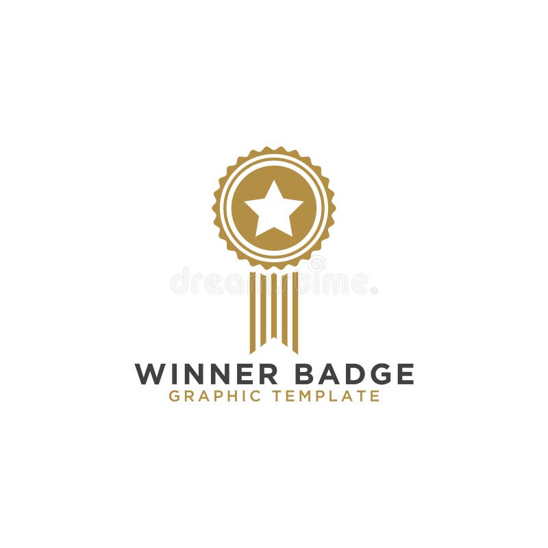 Winner Badge Graphic Template Stock Vector - Illustration of success ...