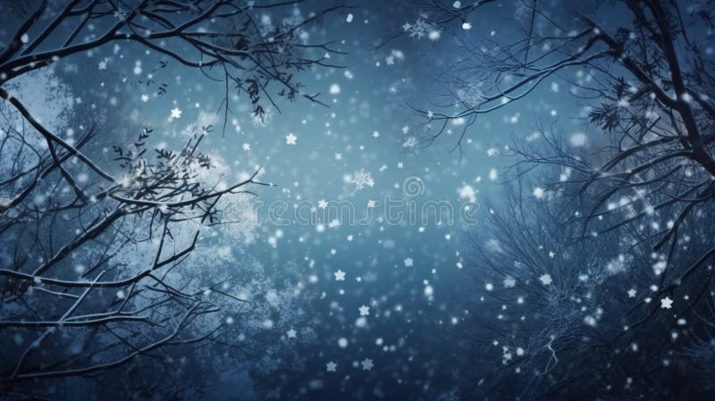 The Winter Falling Snowflakes, Abstract, Backgrounds Stock Illustration ...