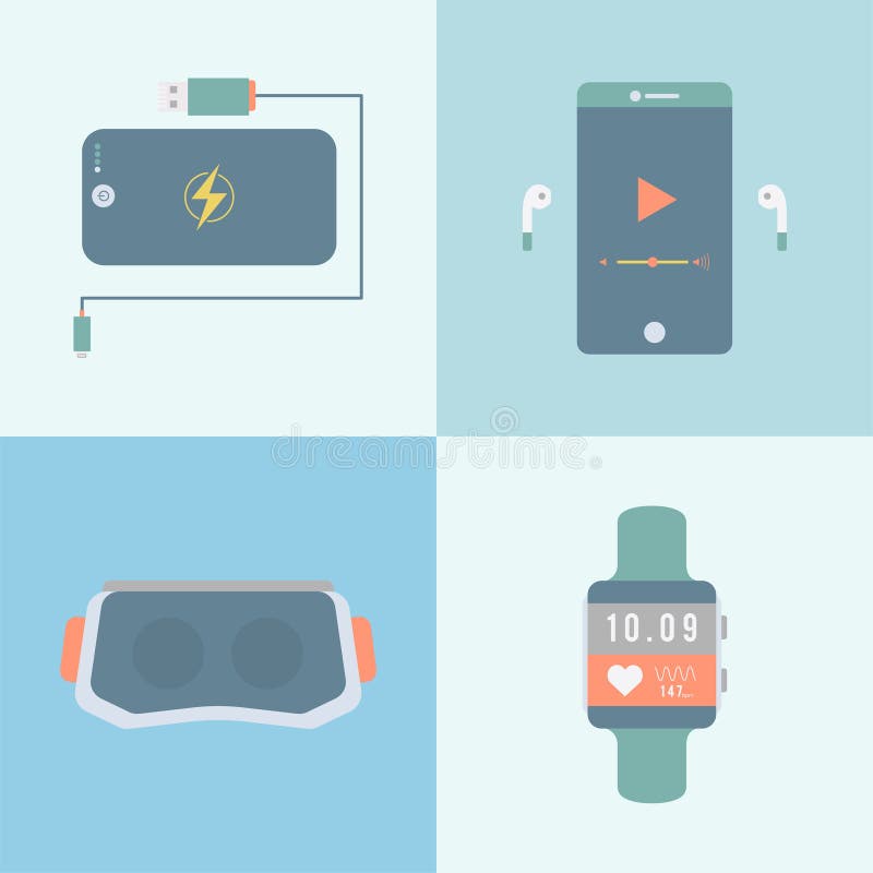 Illustration of Wireless Digital Devices Stock Illustration ...