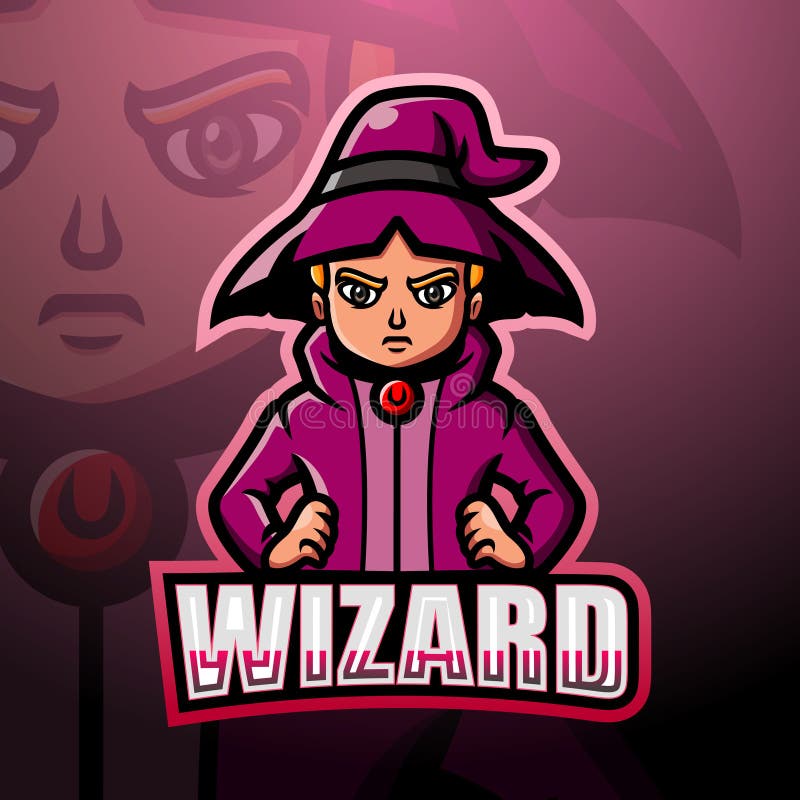 Wizard Mascot Esport Logo Design Stock Vector - Illustration of mascot ...