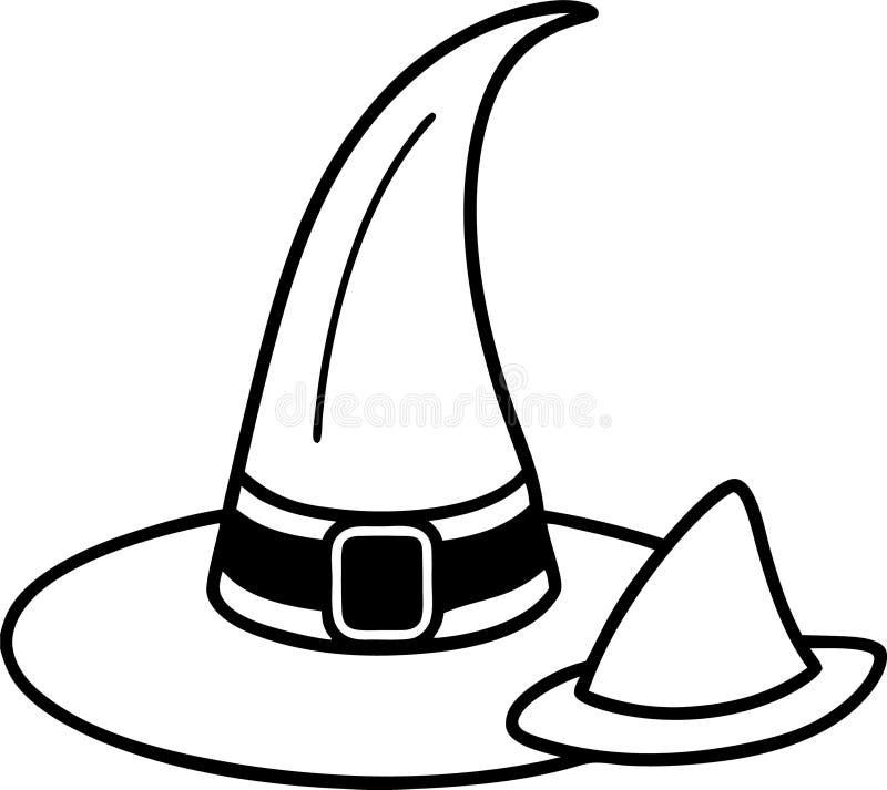 Illustration of a Wizard and Witch Hat Vector Art Illustration Stock ...