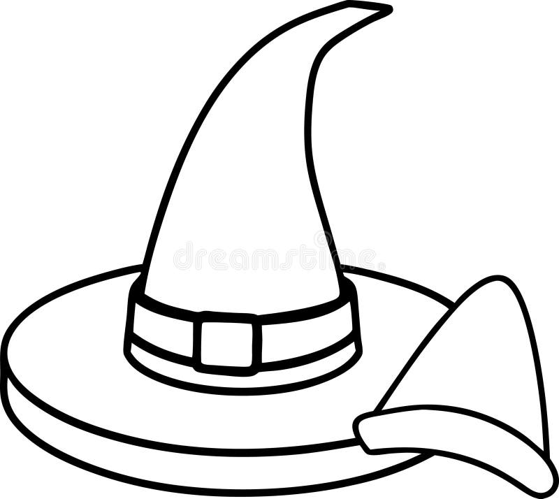 Illustration of a Wizard and Witch Hat Vector Art Illustration Stock ...