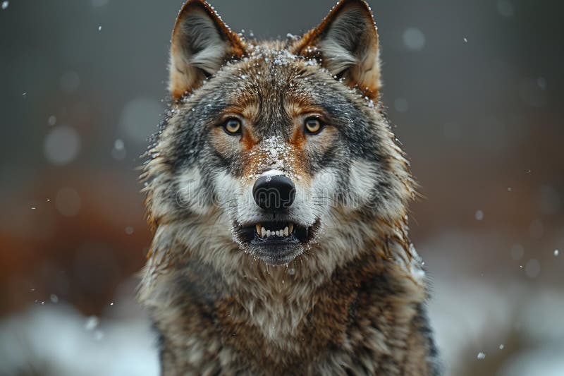 Illustration of Wolf Cries Out in a Snowy Cold Area, High Quality, High ...