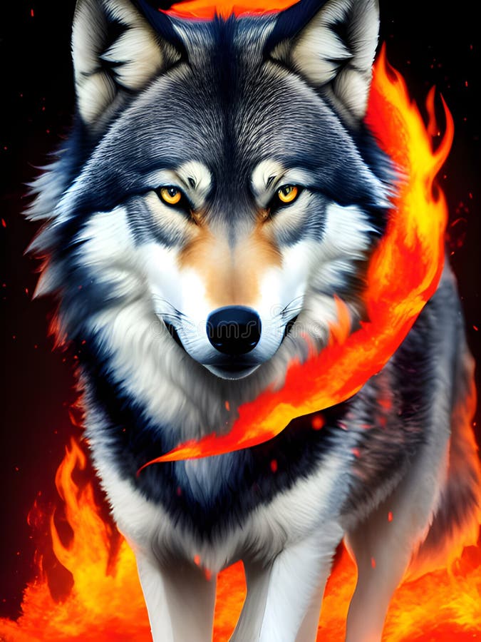 Fire Wolf Head Stock Illustrations – 1,255 Fire Wolf Head Stock Illustrations, Vectors & Clipart ...