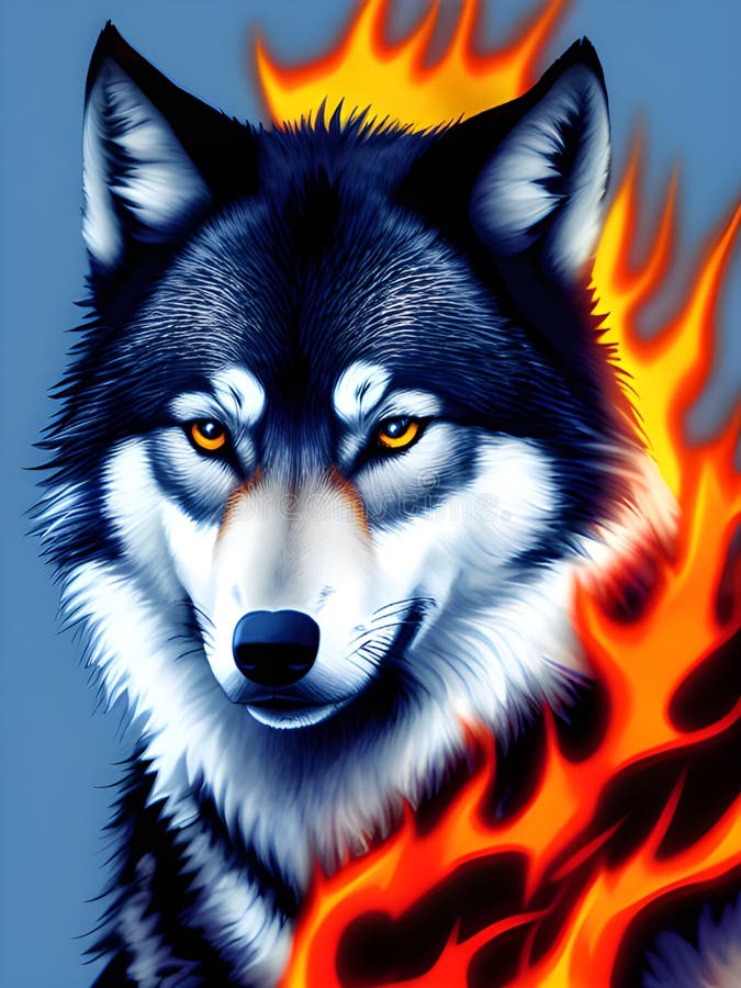 Fire Wolf Head Stock Illustrations – 1,255 Fire Wolf Head Stock Illustrations, Vectors & Clipart ...