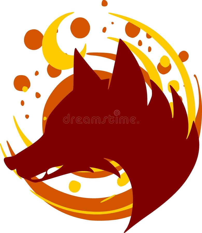Illustration of wolf icon stock illustration. Illustration of home ...