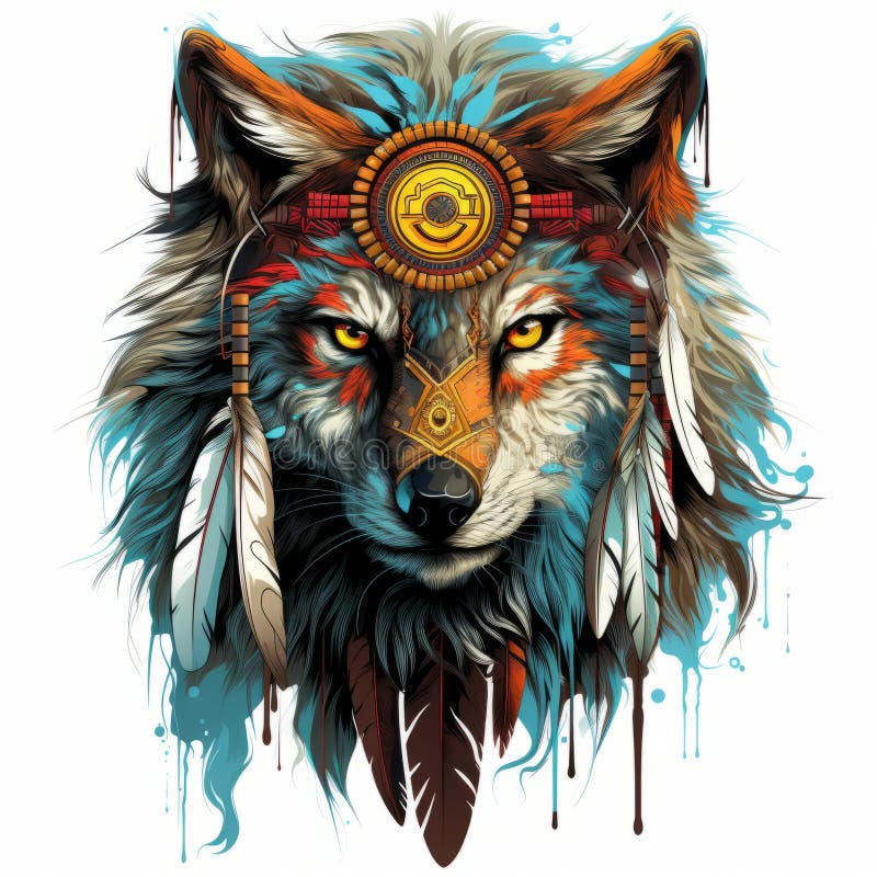 Indigenous Wolf Silhouette Stock Illustrations – 30 Indigenous Wolf ...