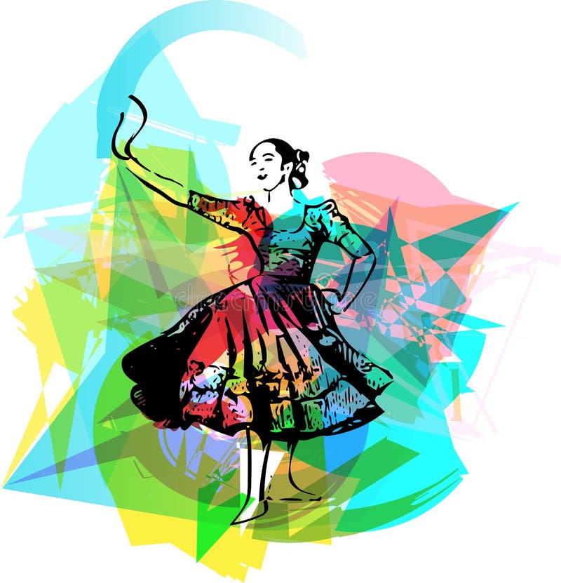 Illustration of Woman Dancing Marinera Stock Vector - Illustration of ...