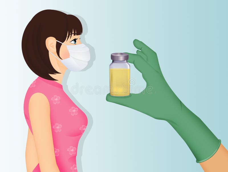 Woman Doing Compulsory Vaccination Stock Illustration - Illustration of ...