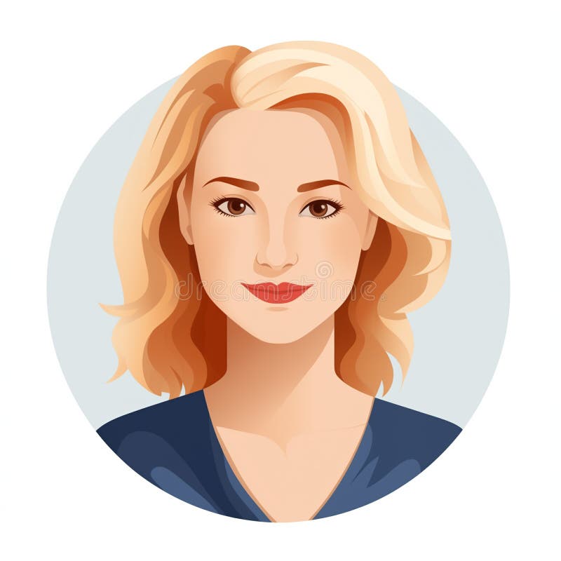 Illustration of a Woman in Flat Design Style Stock Image - Illustration ...