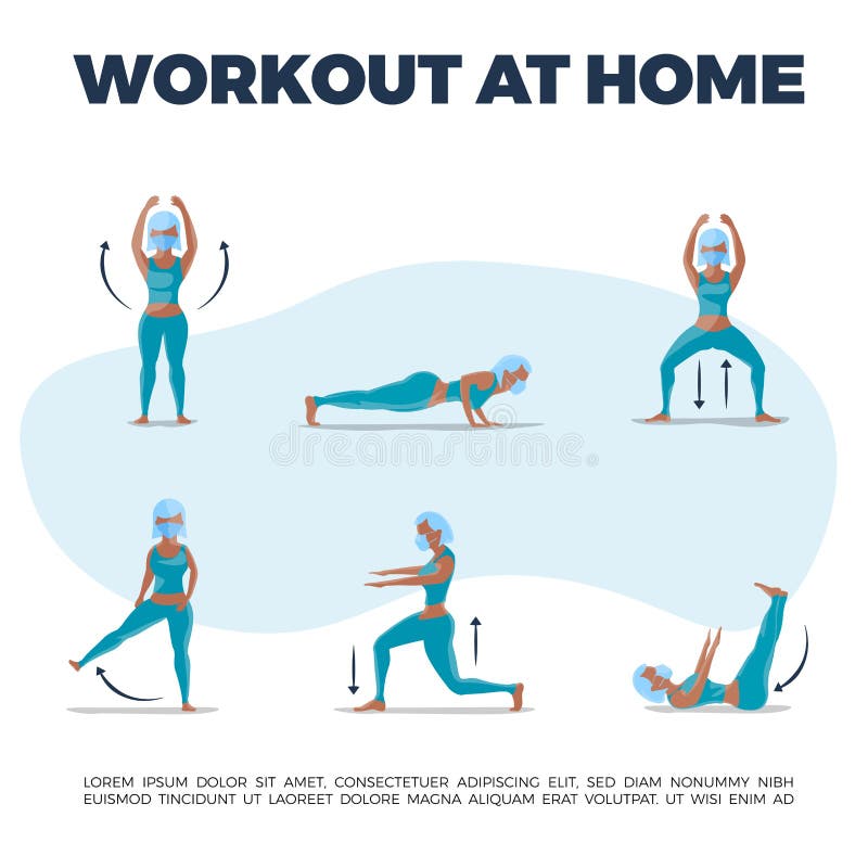 Illustration of Women Working Out Stock Illustration - Illustration of ...