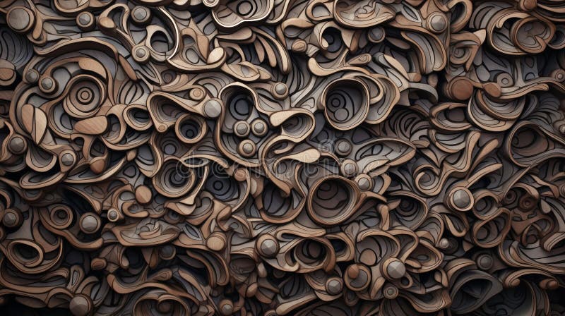 Illustration of a Wood-cut Drawing for a Panel,Generated by AI Stock ...