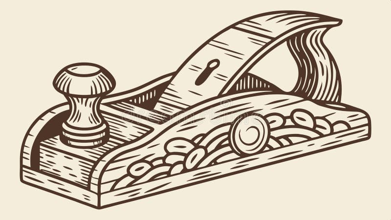 Wood Planer Carpentry Tool Woodworking Equipment Vector Design ...