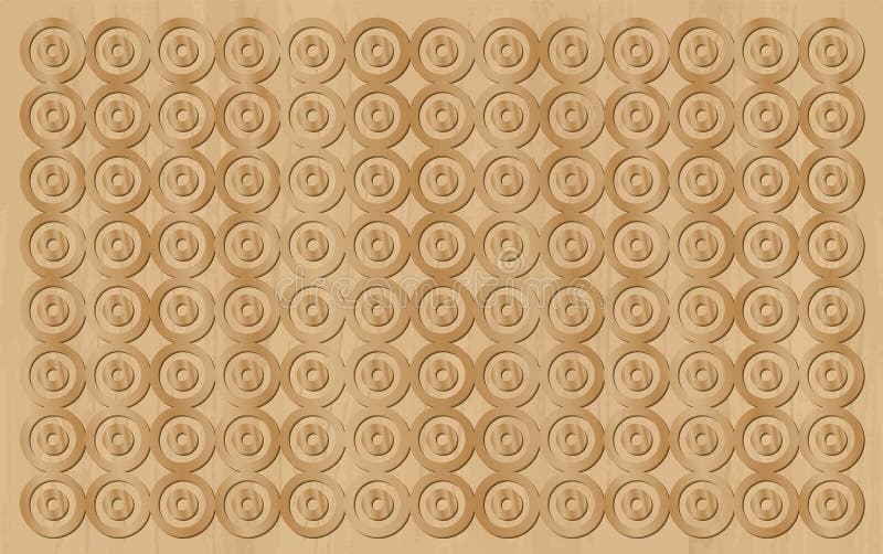 Wooden Structure with Circle Pattern Stock Illustration - Illustration ...