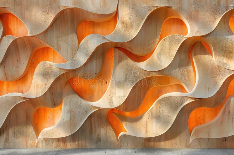 A Wooden Wall with Curves in the Pattern, High Quality, High Resolution ...