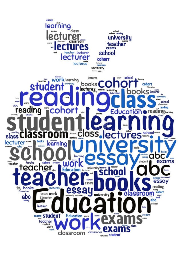 Illustration of a Word Cloud with Words Representing Education Stock ...