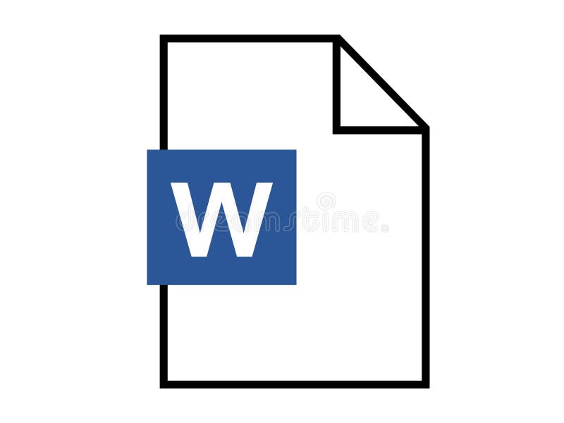 Illustration of a Word File Icon Stock Illustration - Illustration of ...