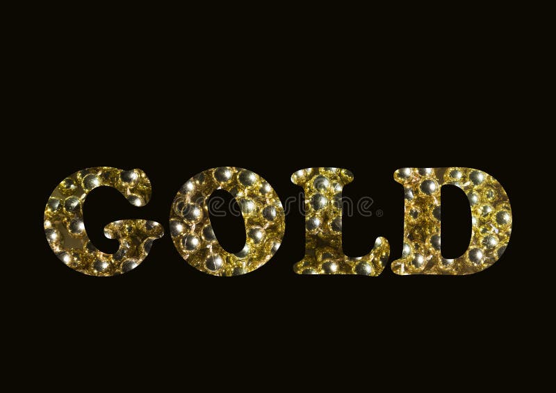 The Word `GOLD` with a Metallic Treatment Stock Photo - Illustration of ...