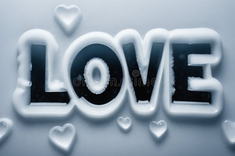 Illustration of the Word LOVE - Ice Theme Stock Illustration ...