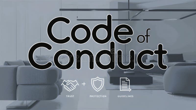 Illustration of the Words Code of Conduct Stock Photo - Image of ...