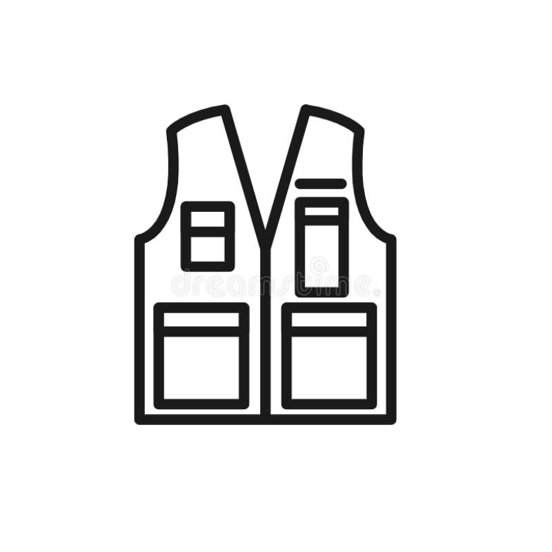 Illustration of a Work Vest Stock Illustration - Illustration of icon ...