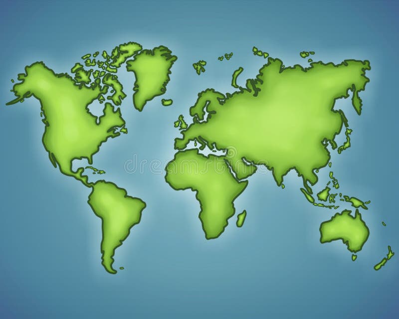 Detailed World Map Green Color Stock Photos - Free & Royalty-Free Stock ...