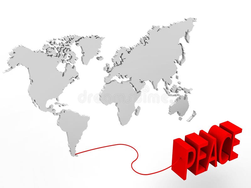 Illustration of a World Map Connected Stock Illustration - Illustration ...