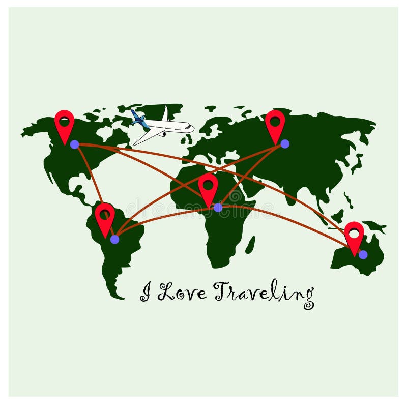 World Map with Red Location Pointers Stock Vector - Illustration of ... World Map with Red Location Pointers Stock Vector - Illustration of ...