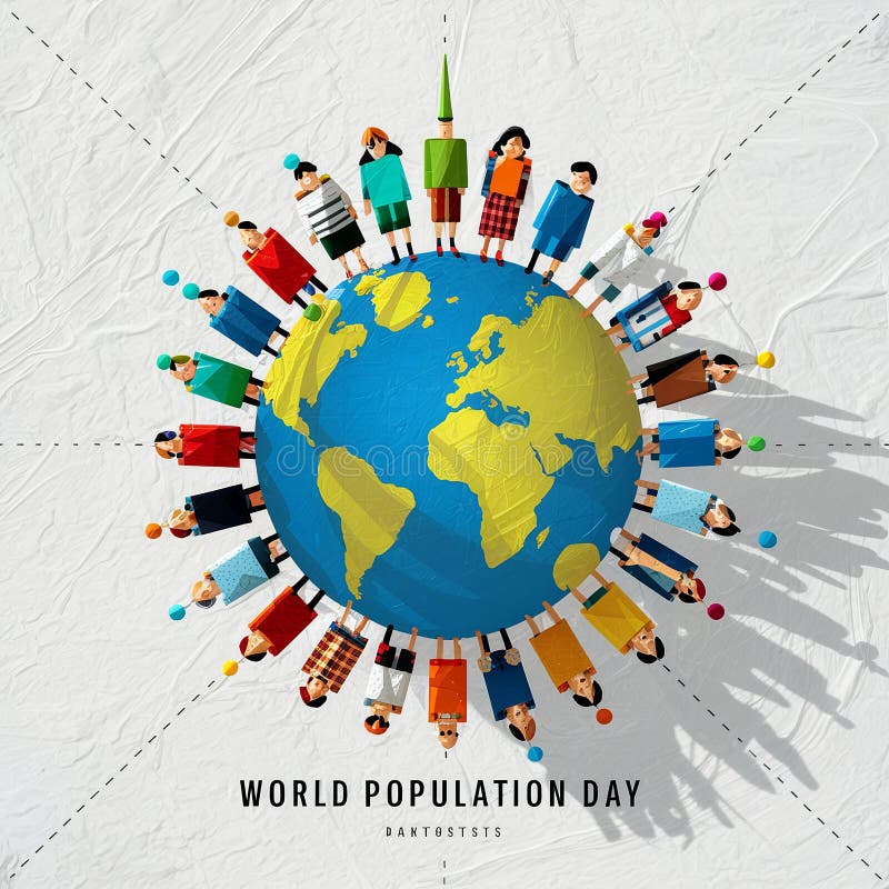 Illustration of World Population Day Concept, 11July. Explosion of ...
