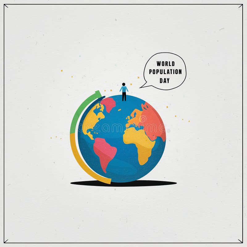Illustration of World Population Day Concept, 11July. Explosion of ...