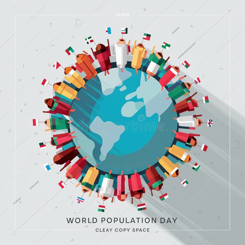 Illustration of World Population Day Concept, 11July. Explosion of ...