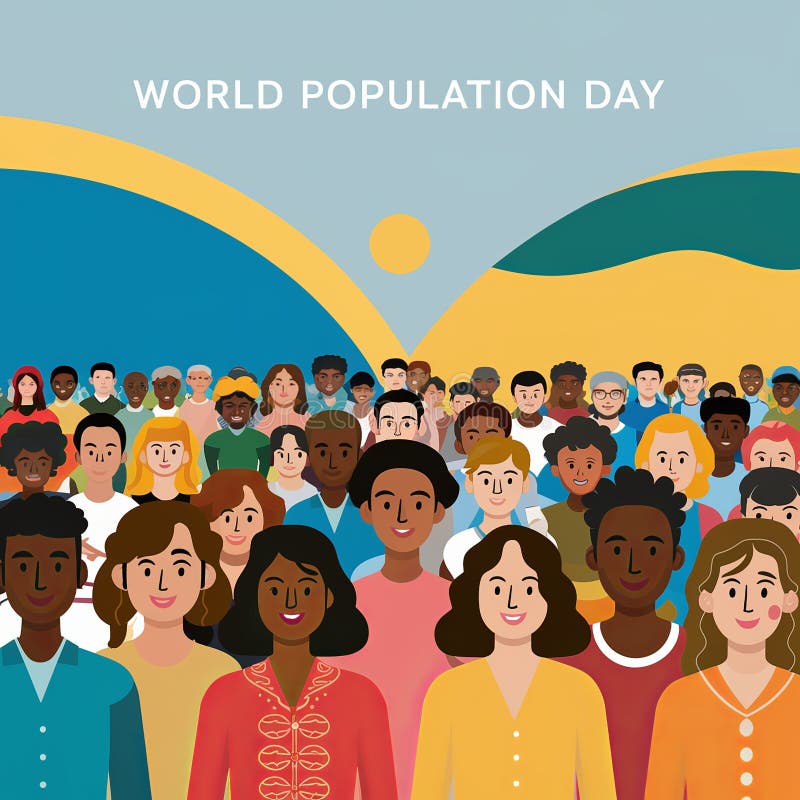 Illustration of World Population Day Concept, 11July. Explosion of ...