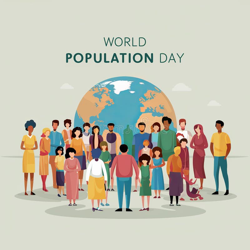 Illustration of World Population Day Concept, 11July. Explosion of ...
