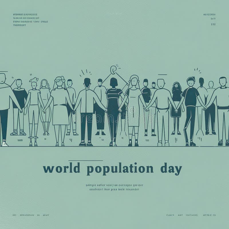 Illustration of World Population Day Concept, 11July. Explosion of ...