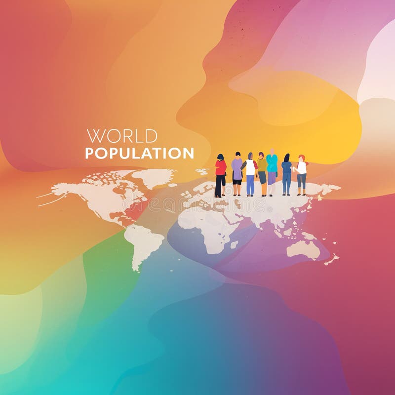 Illustration of World Population Day Concept, 11July. Explosion of ...