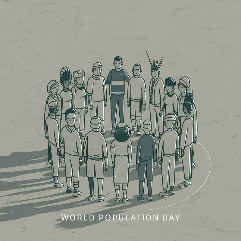 Illustration of World Population Day Concept, 11July. Explosion of ...