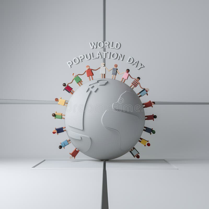 Illustration of World Population Day Concept, 11July. Explosion of ...